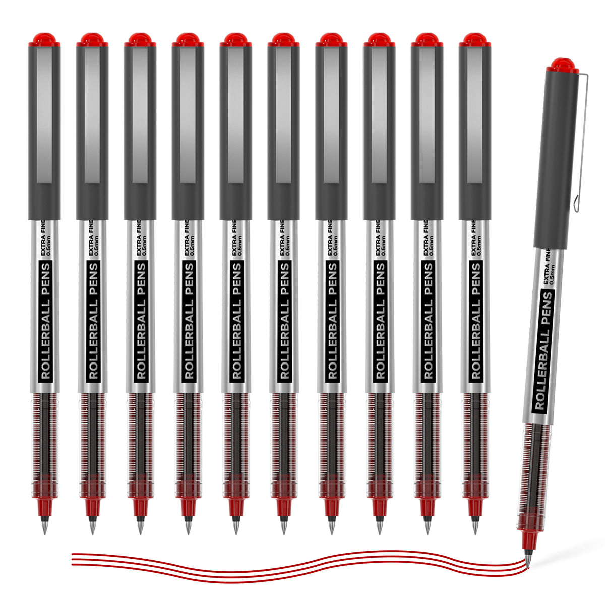 Red Liquid Ink Rollerball Pens - Set of 10 — Shuttle Art