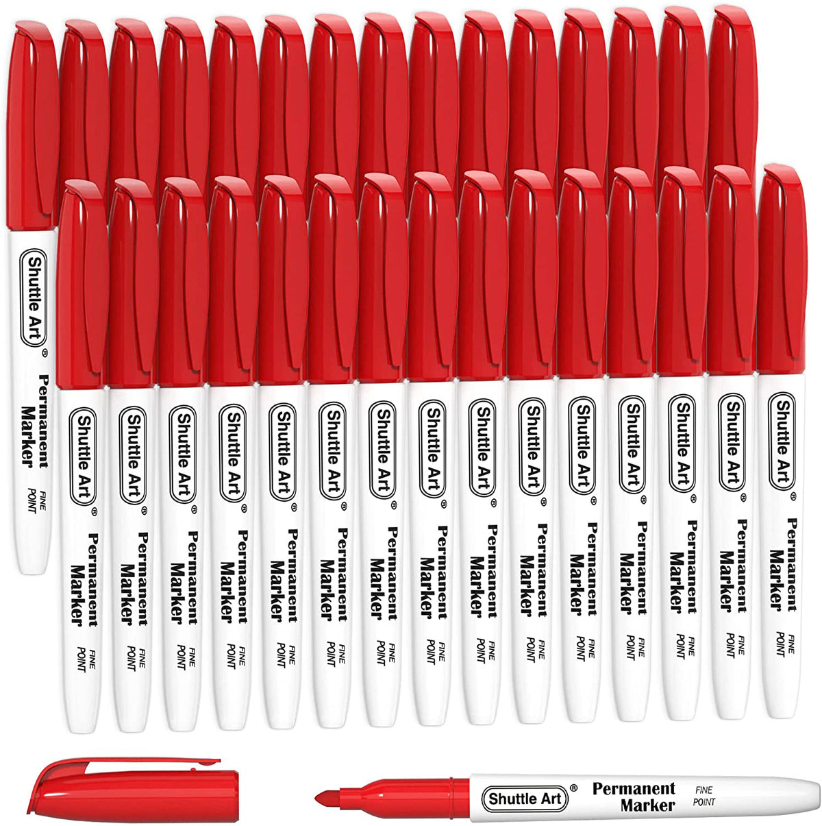 Red Permanent Markers - Set of 30 — Shuttle Art