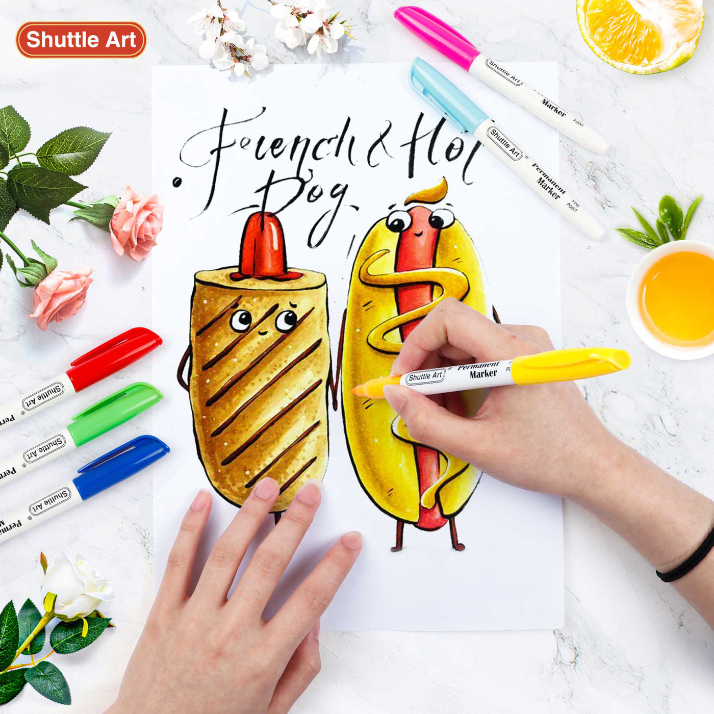 Colored Permanent Markers, Fine Point - Set of 30 — Shuttle Art