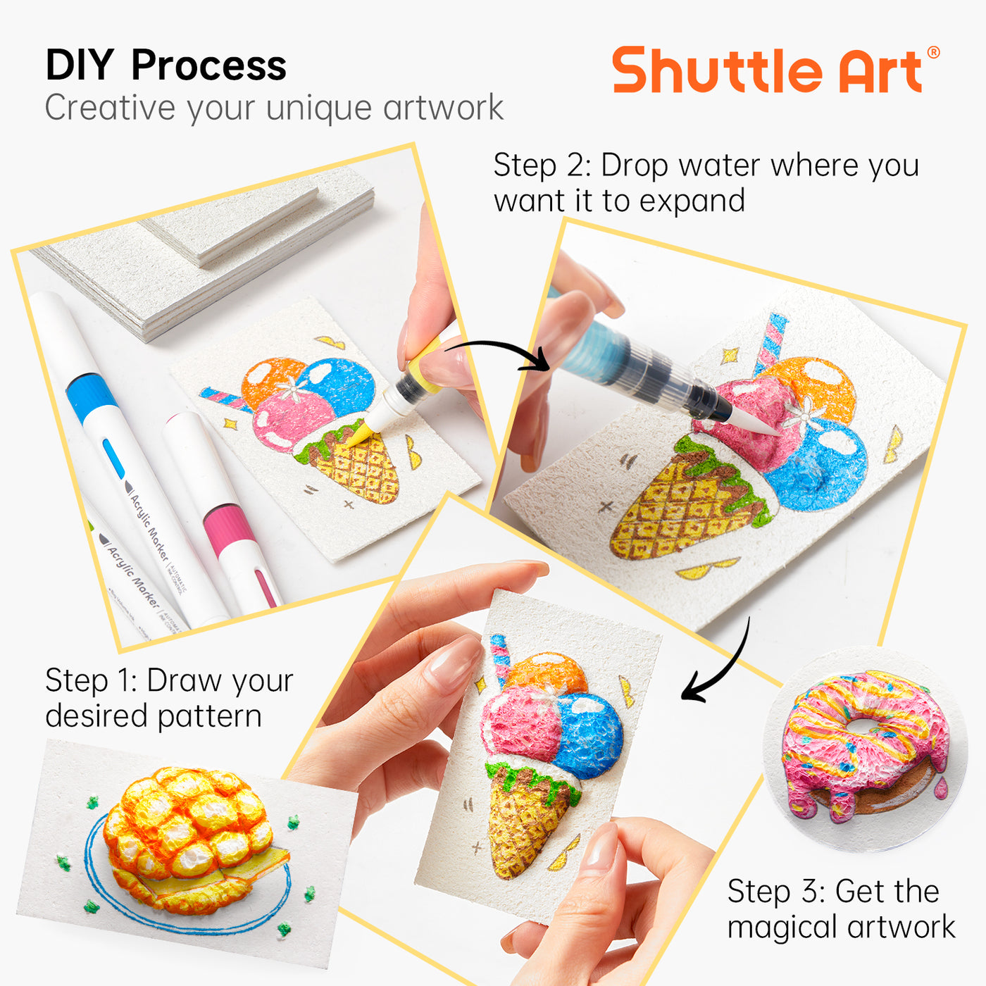 Magic Foam Texture Painting Kit -Set of 44 — Shuttle Art