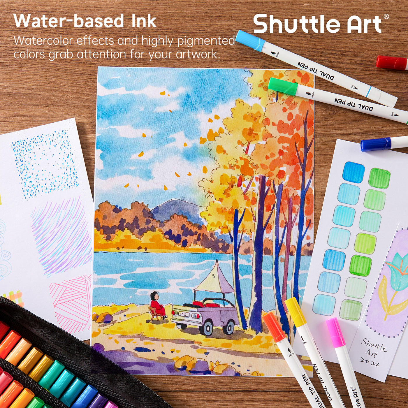 Dual Tip Brush Pens Art Markers - Set of 70 Colors — Shuttle Art