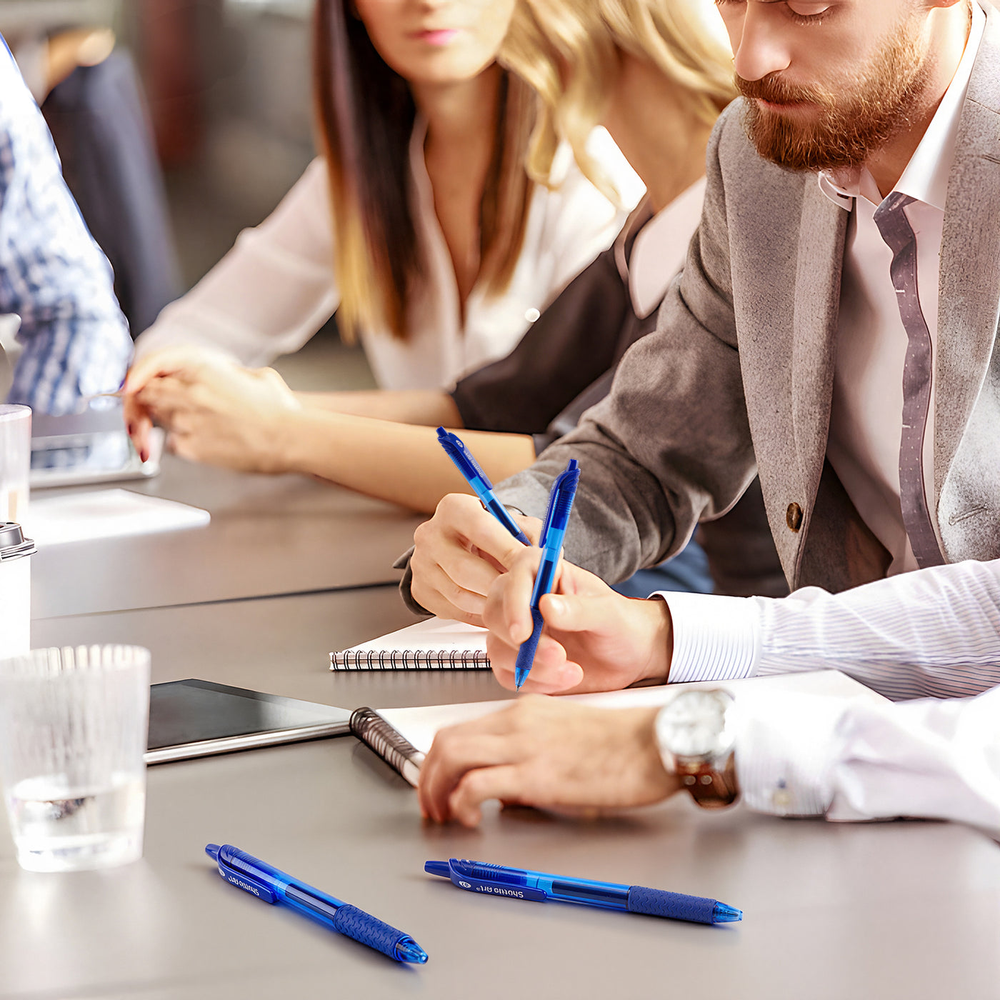 Blue Gel Pens, 20 Pack Retractable 0.7mm — Shuttle Art