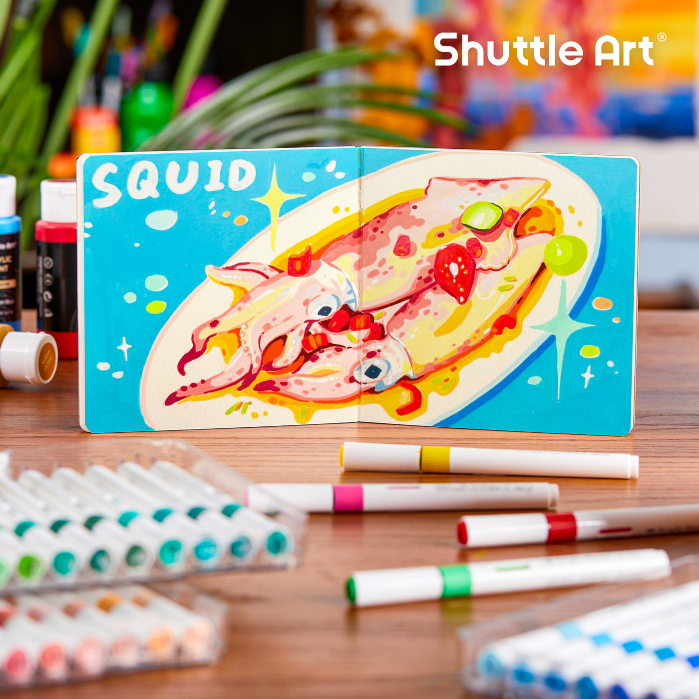 Acrylic Paint Marker Journal - 30 Sheets 5.51x5.51 Watercolor Journal ...