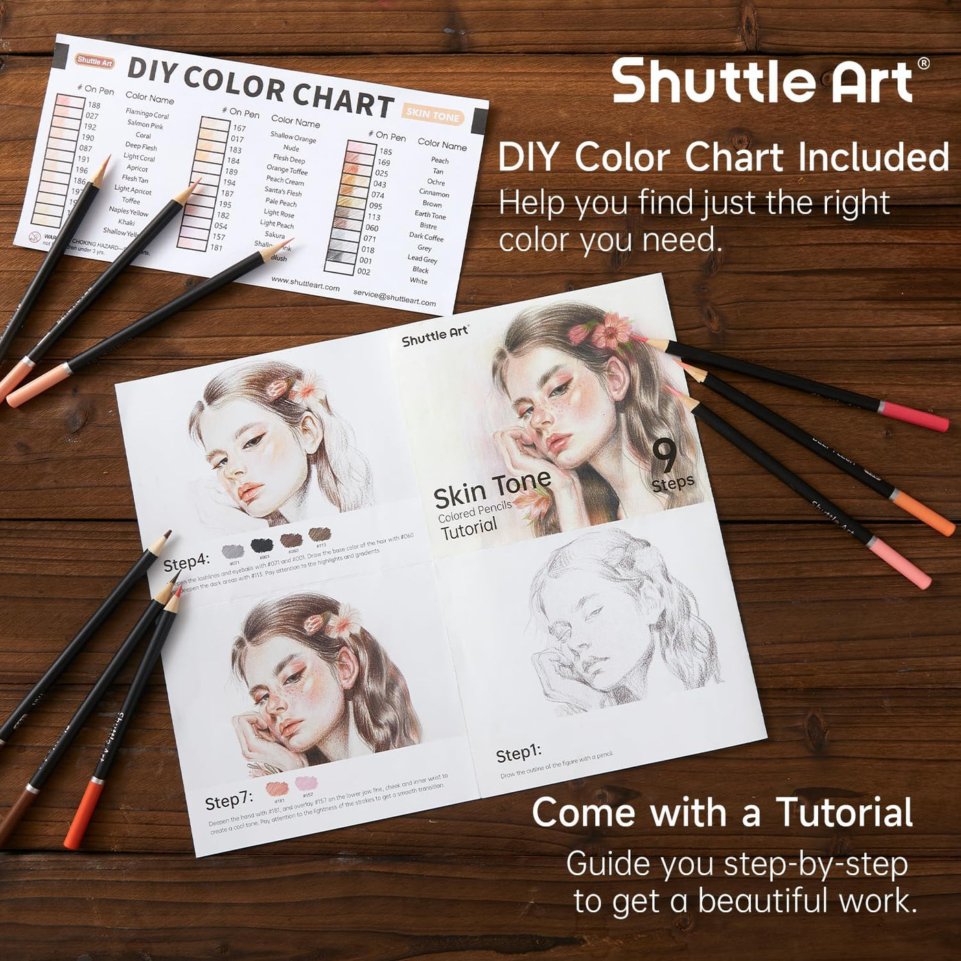 Colored Pencils, Skin Tone - Set of 36 — Shuttle Art