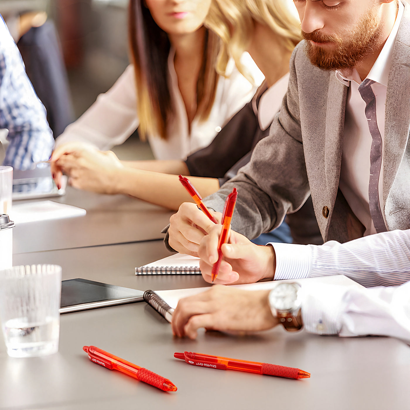 Red Gel Pens, 40 Pack Retractable 0.7mm — Shuttle Art