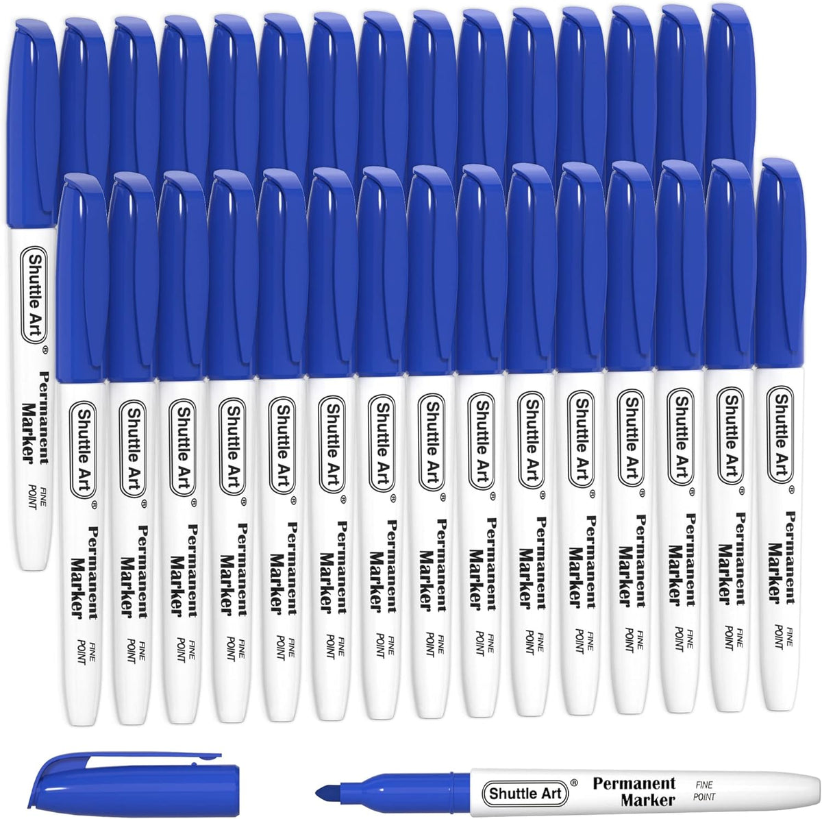 Blue Permanent Markers - Set of 30 — Shuttle Art