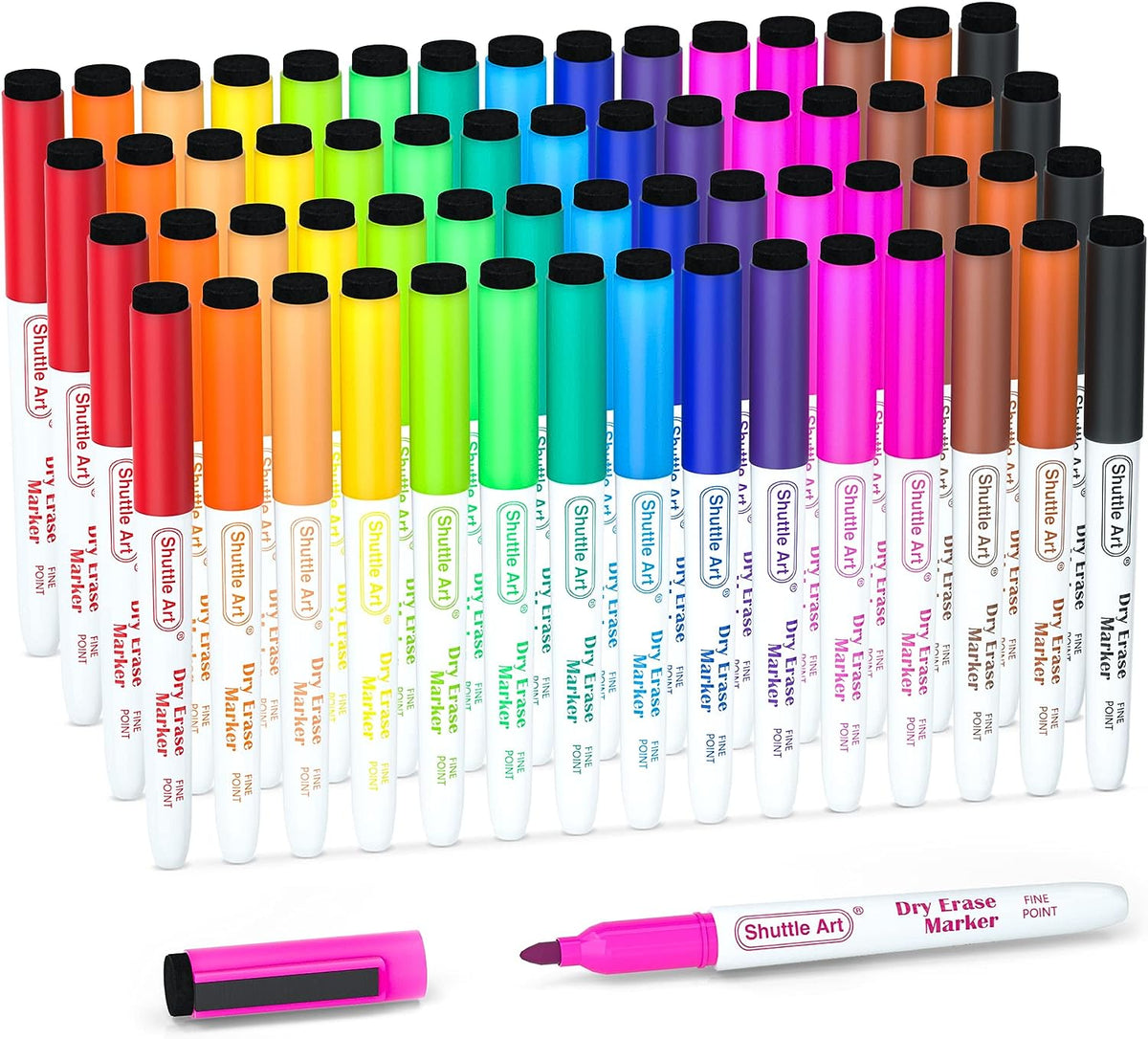 Dry Erase Markers, 15 Colors - Set of 60 — Shuttle Art