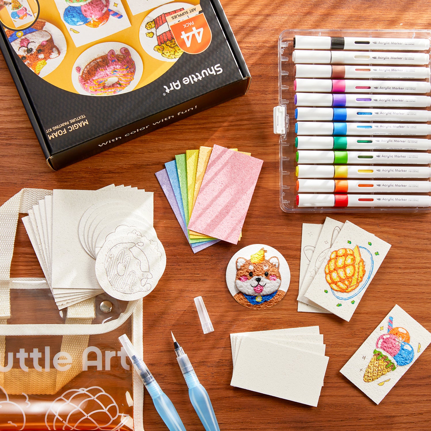 Magic Foam Texture Painting Kit -Set of 44 — Shuttle Art