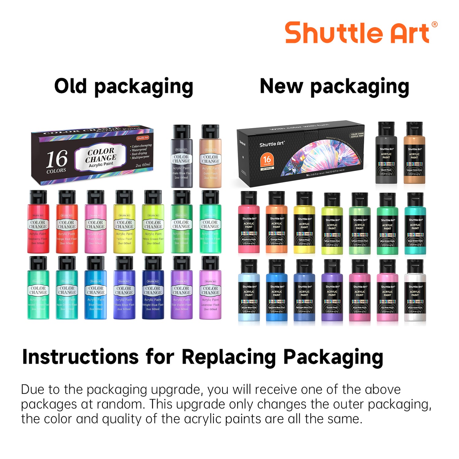 Color Change Acrylic Paint - Set of 16 — Shuttle Art