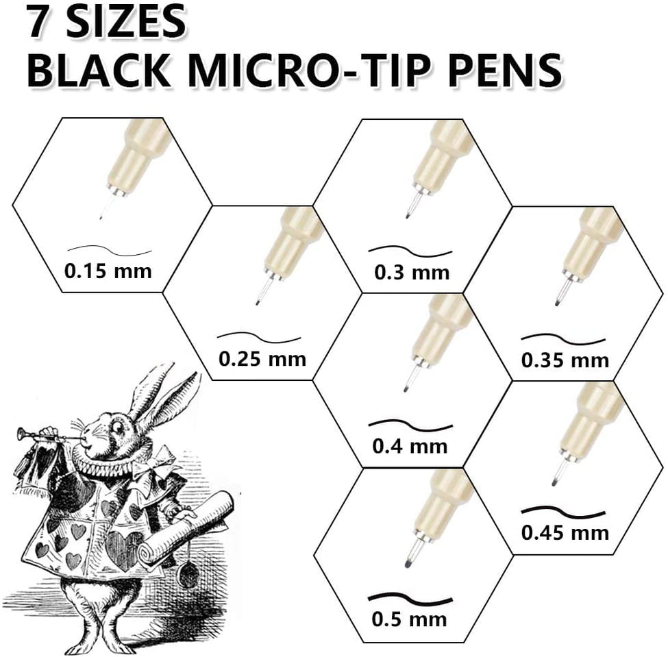 Professional Micro-Tip Pens - Set of 18 — Shuttle Art
