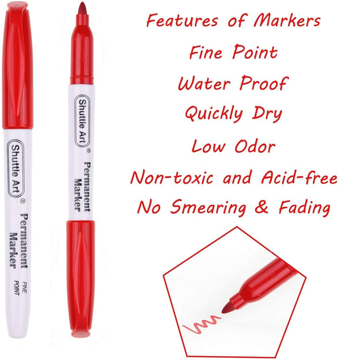 Red Permanent Markers - Set of 30 — Shuttle Art