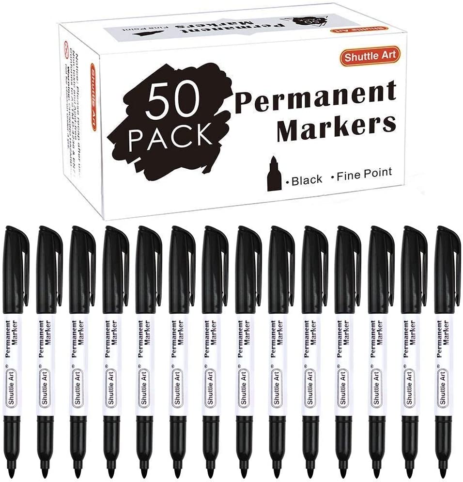 Black Permanent Markers - Set of 50 — Shuttle Art