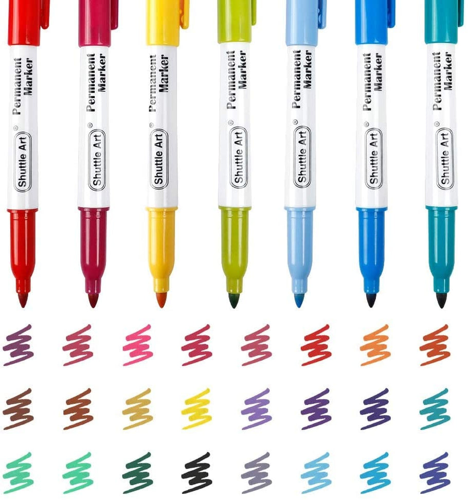 Colored Permanent Markers, Fine Point - Set of 24 — Shuttle Art