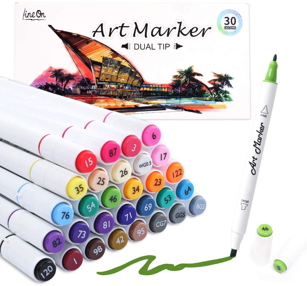 Dual Tip Art Markers - Set of 30 — Shuttle Art