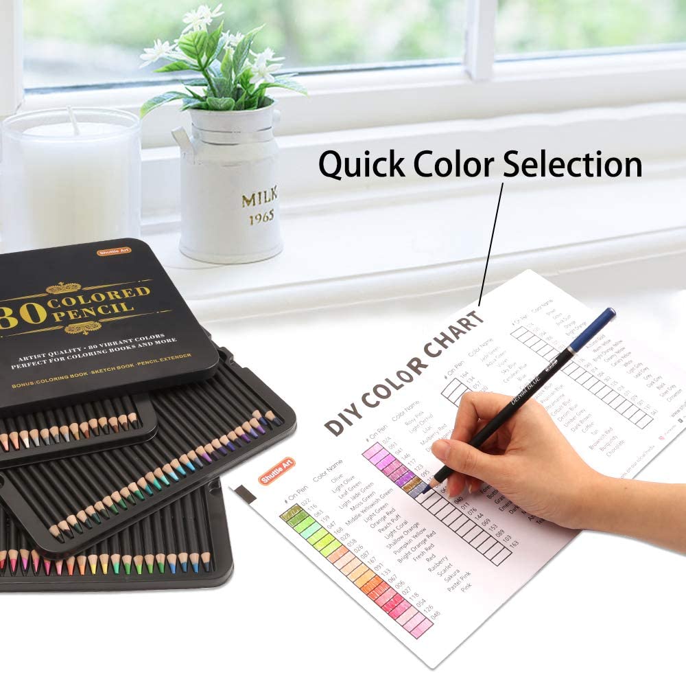 Professional Colored Pencils - Set of 80 — Shuttle Art